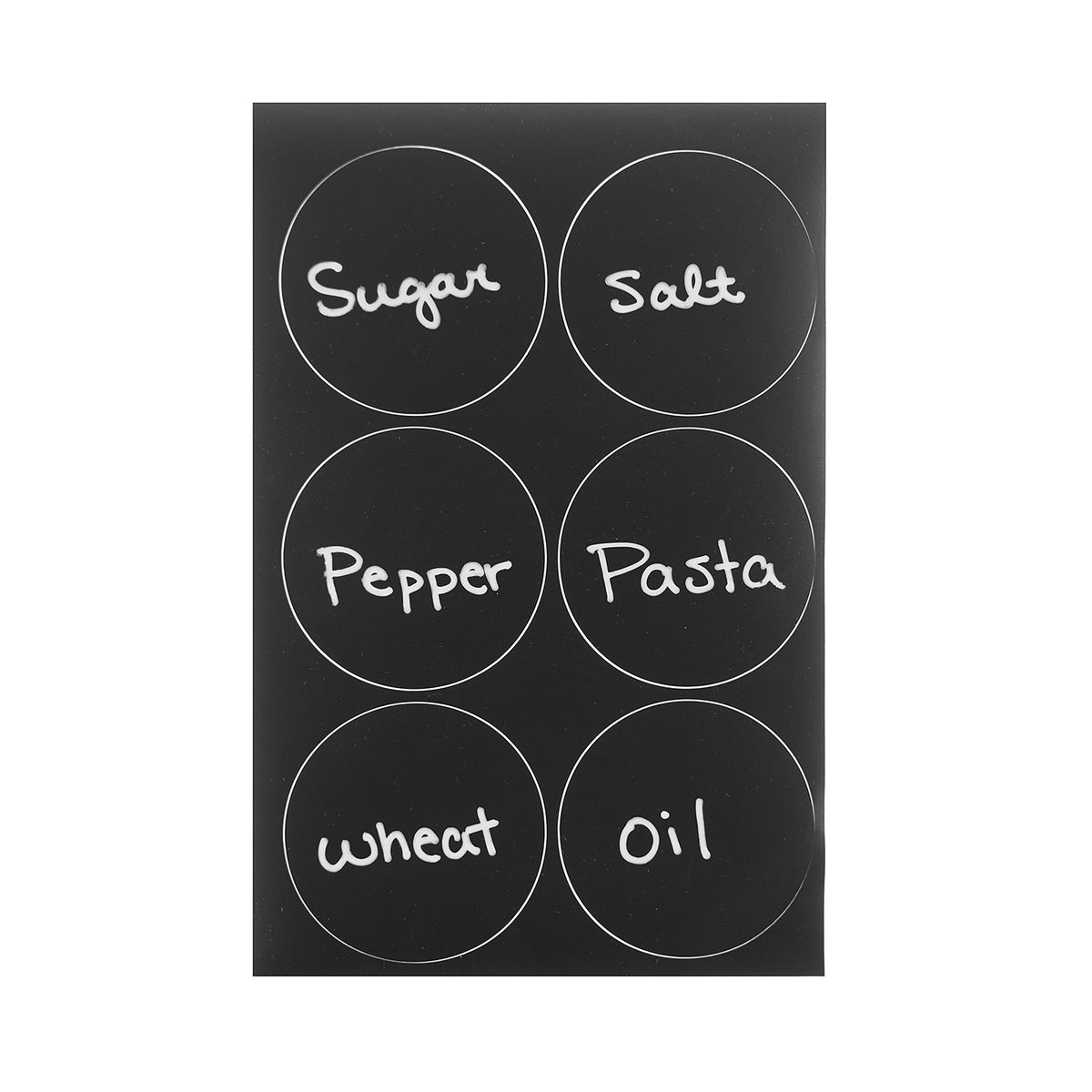 Assorted Black Vinyl Plastic Circle Stickers Erasable Removable Labels ...